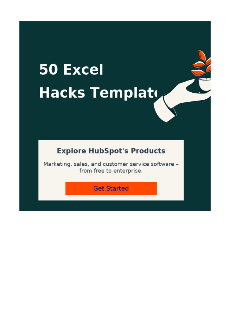 50 Essential Excel Hacks Guide | PDF | Business Economics
