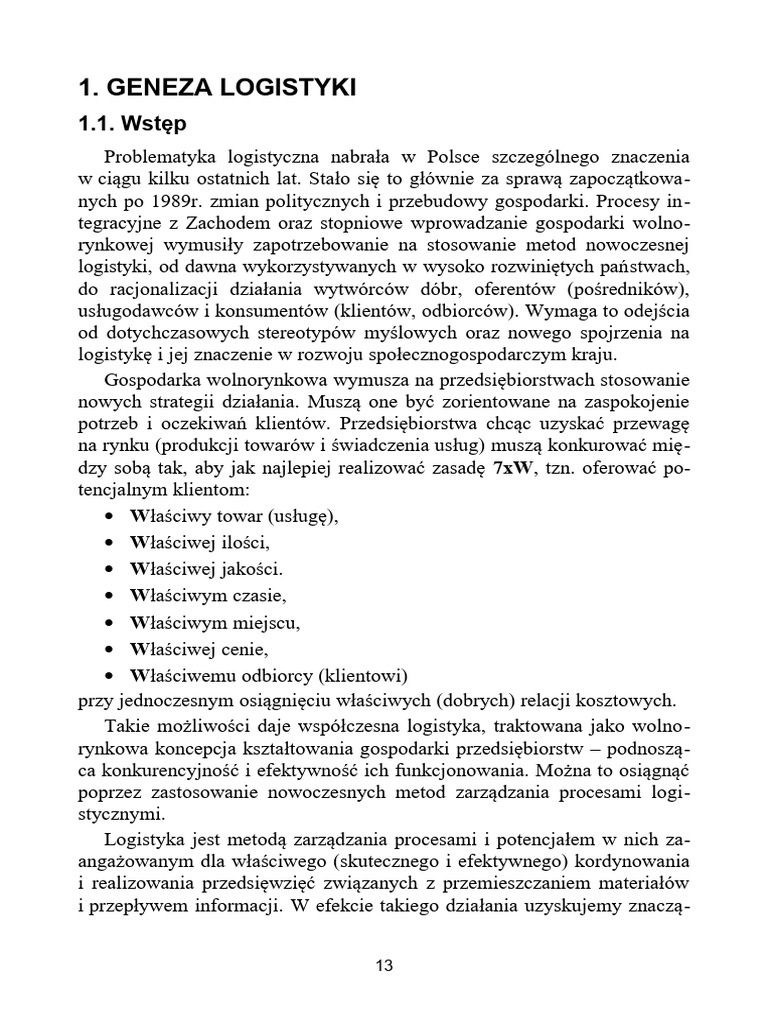 Microsoft Word - ROZDZ-1 - Geneza Logistyki-Popraw 04.11.2021 | PDF