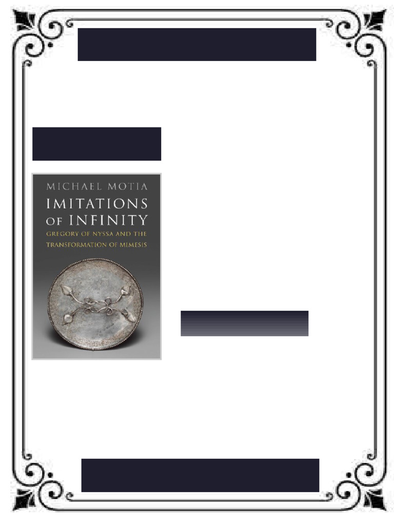 Imitations of Infinity Gregory of Nyssa and the Transformation of ...