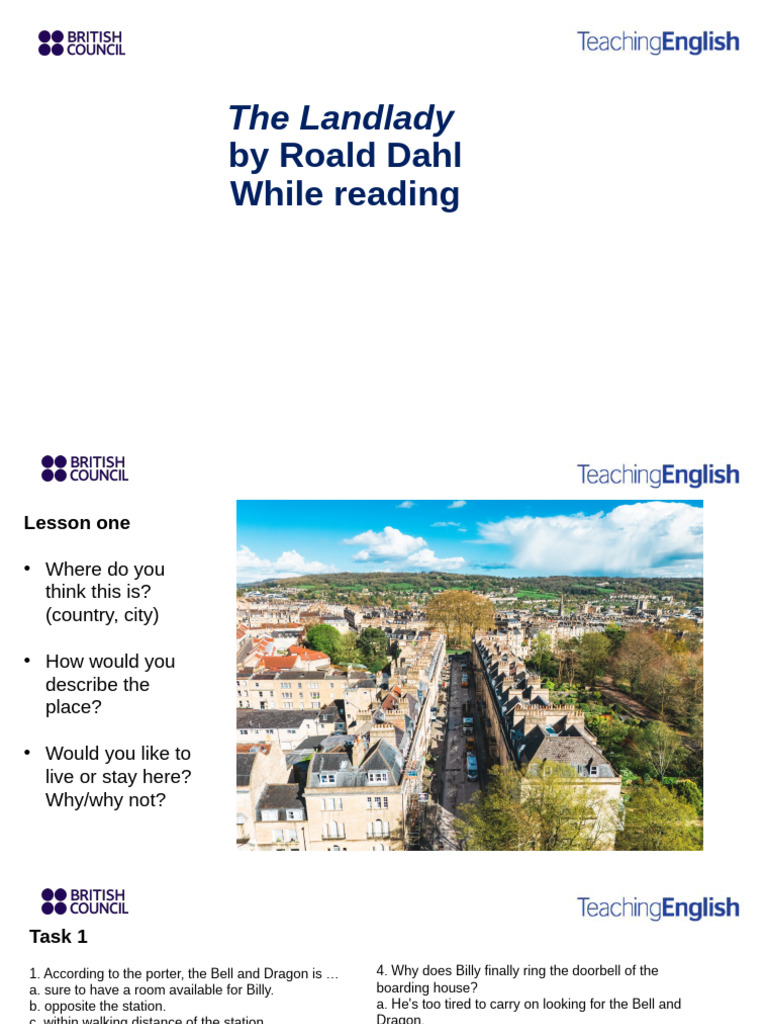 The Landlady While-Reading Presentation | PDF