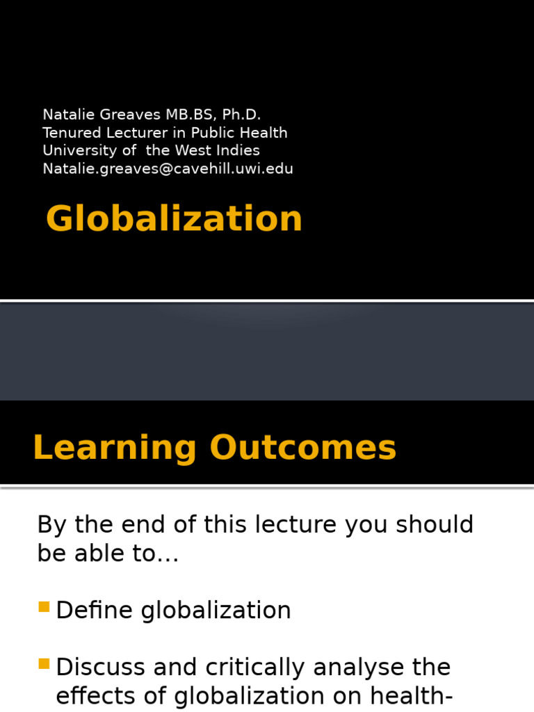 Globalization's Impact on Health Issues | PDF | Globalization | Obesity