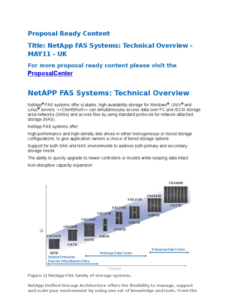 Proposal Ready Content NetApp FAS Systems Technical Overview - MAY11 - UK | PDF | Backup ...