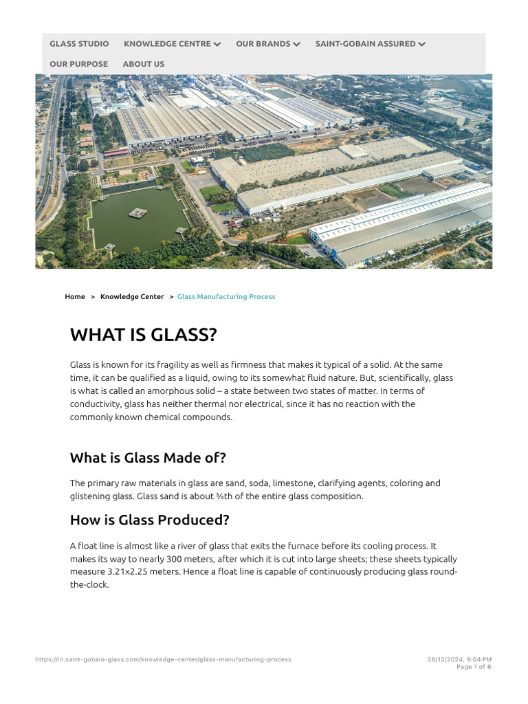 Understanding the Glass Manufacturing Process | PDF | Glasses | Dielectric