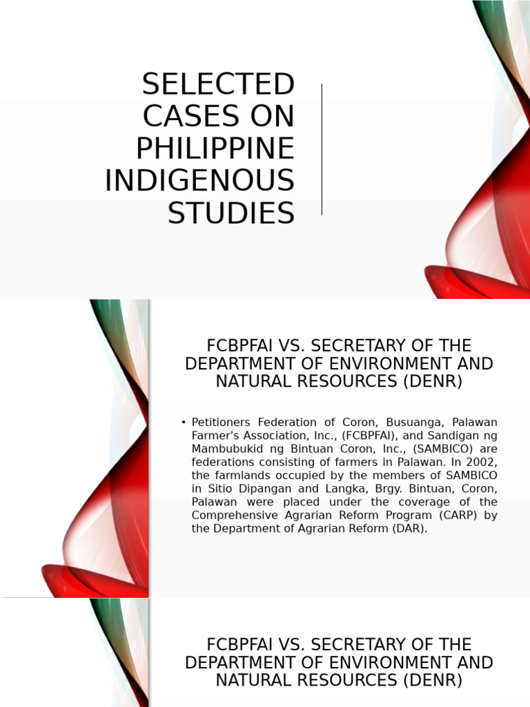 Selected Cases On Philippine Indigenous Studies | PDF | Jurisdiction ...