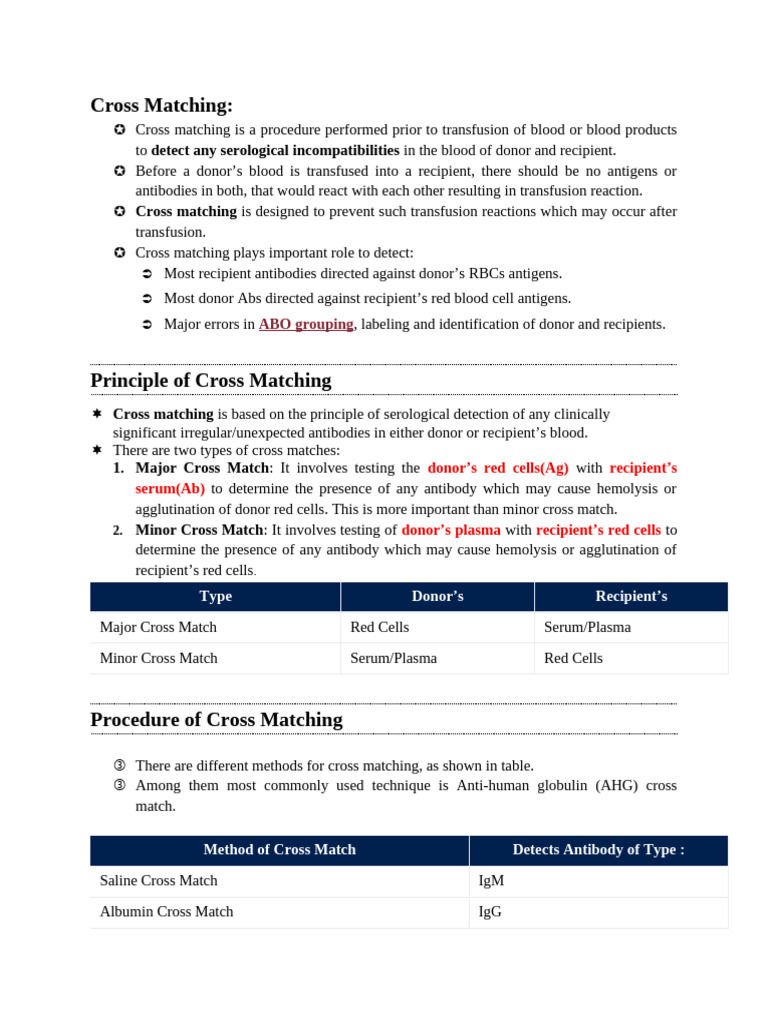 Cross Match | PDF | Blood Plasma | Blood