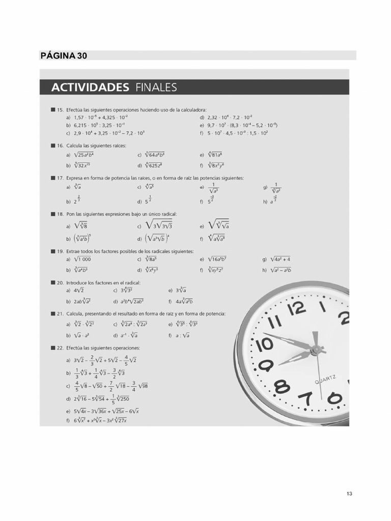 Tema1-Ejercicios_de_radicales Examen Mate 1 | PDF