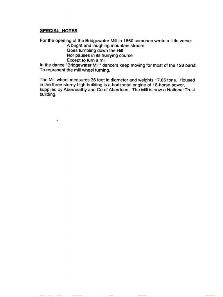 History of Bridgewater Mill Opening | PDF