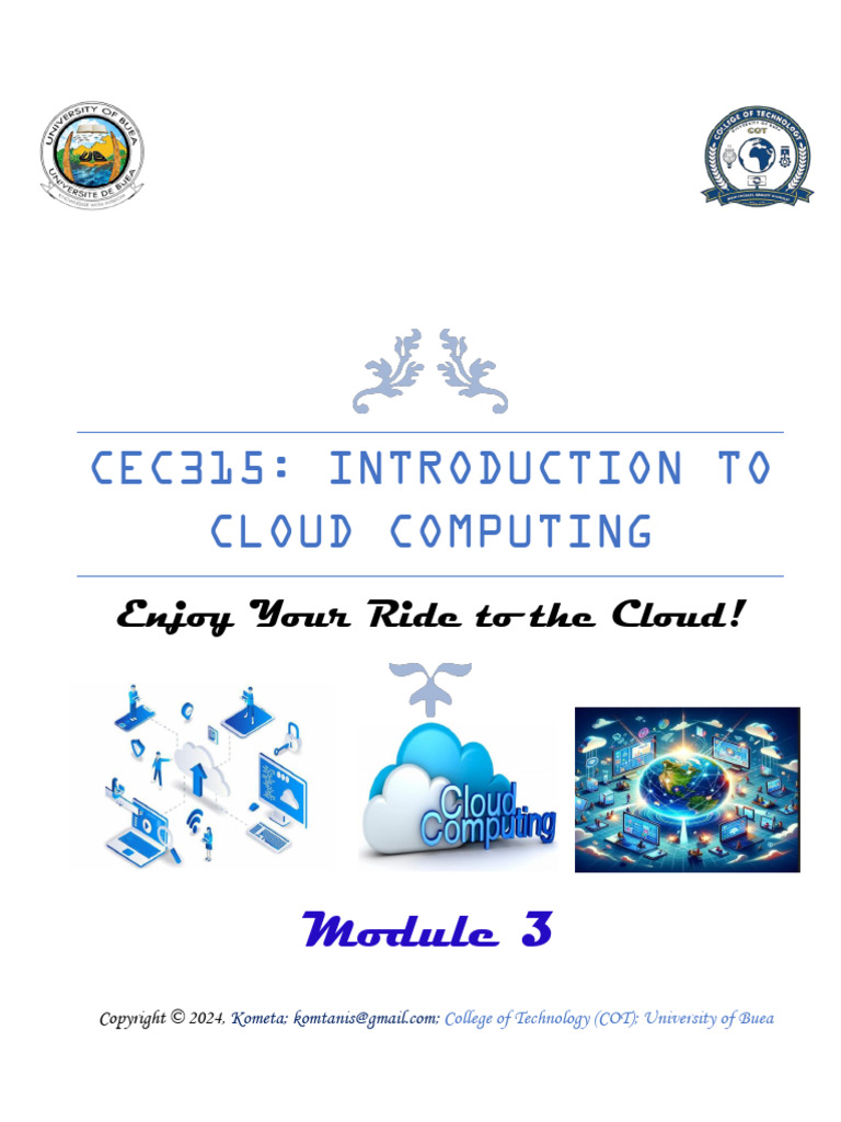 CEC315 - Introduction To Cloud Computing - Module 3 - 2024-2025 | PDF | Cloud Computing ...