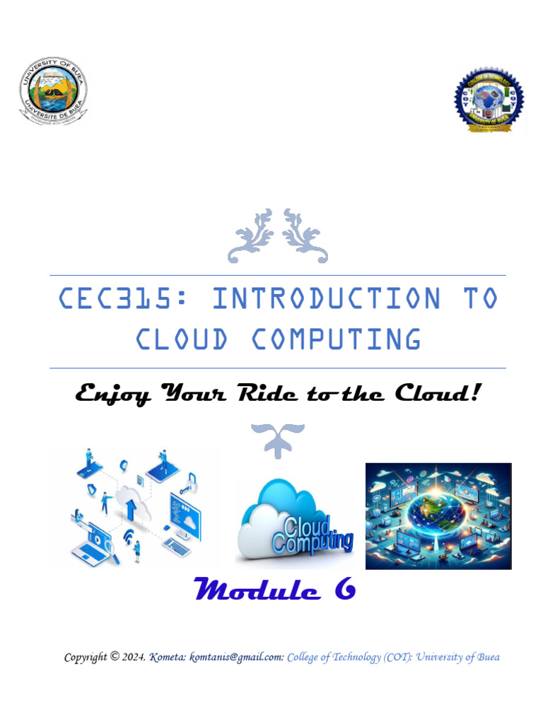 CEC315 - Introduction To Cloud Computing - Module 6 - 2024-2025 | PDF ...