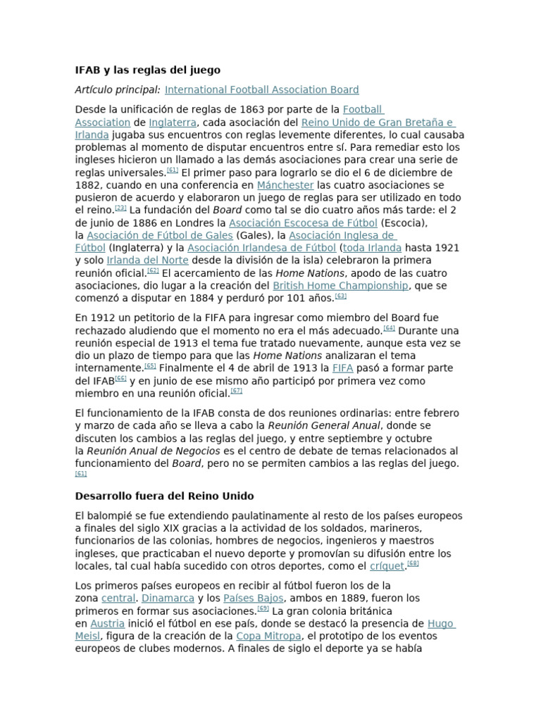 IFAB y las reglas del juego | PDF | Asociación de Futbol | FIFA