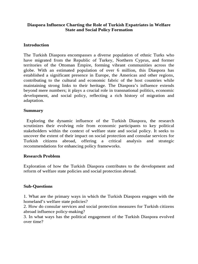 Diaspora | PDF | Turkey | Diaspora