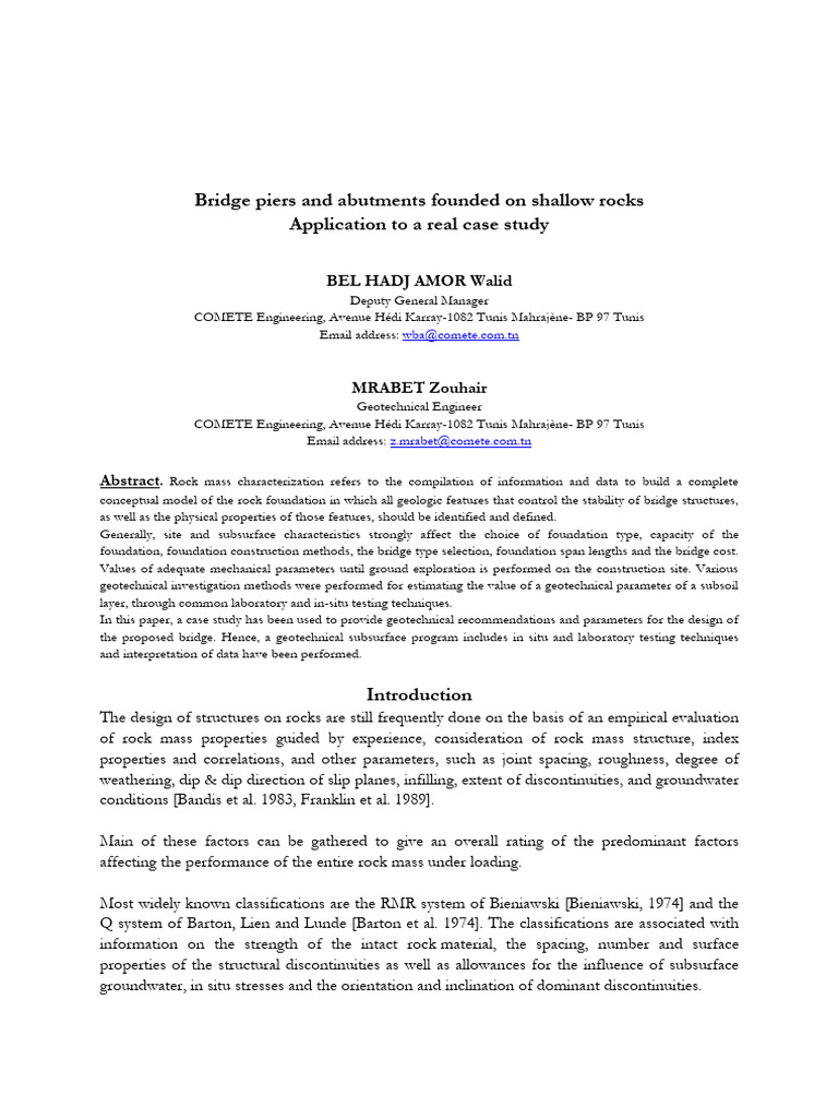 Bridge piers and abutments founded | PDF | Strength Of Materials ...