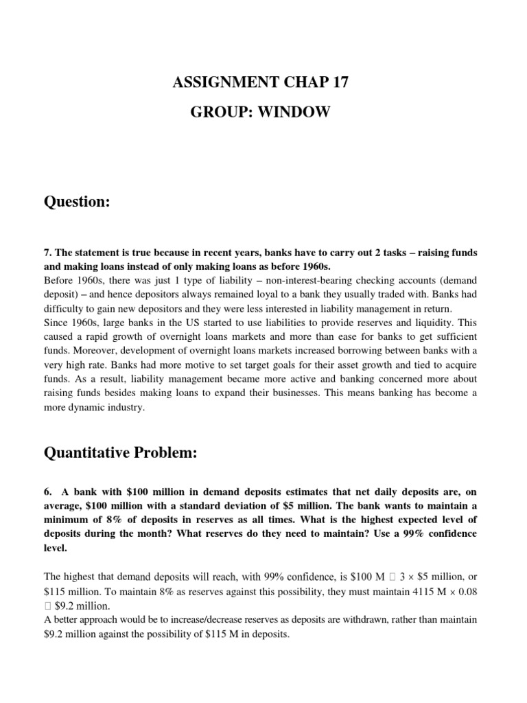 Assignment Chap17 - WINDOW | PDF | Debits And Credits | Deposit Account