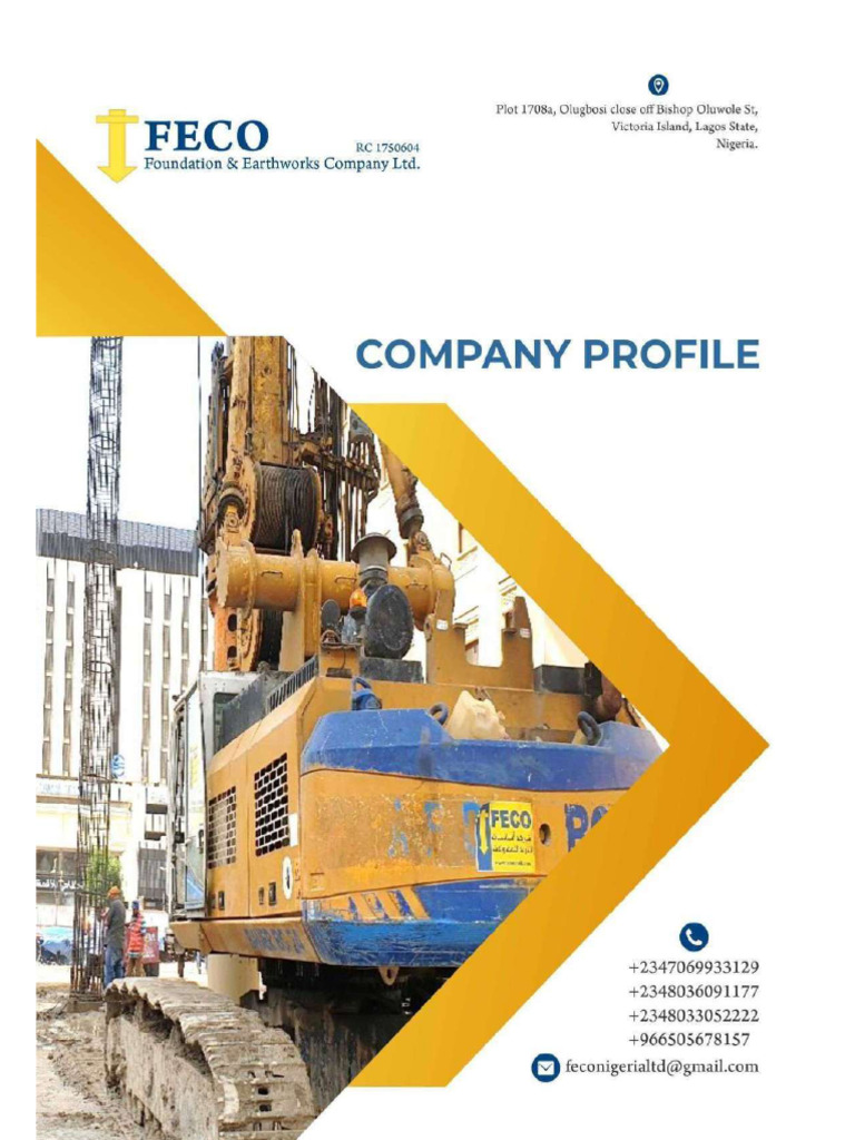 Updated FECO Profile With Nigerian Projects | PDF | Structural ...
