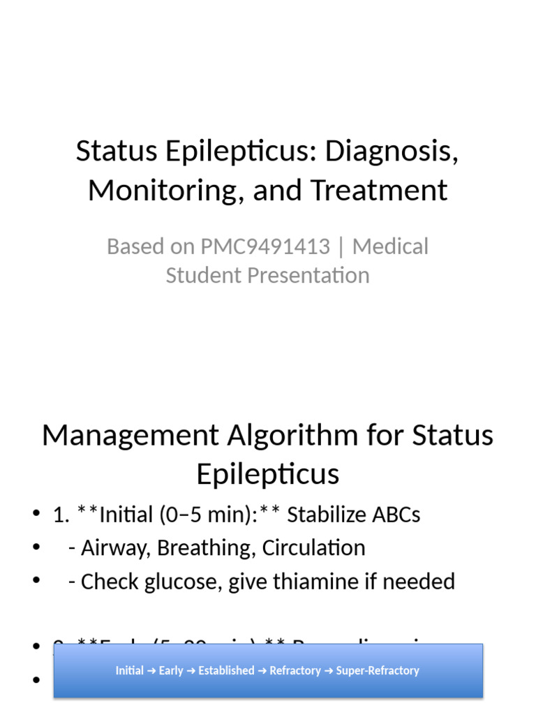 Status Epilepticus Management Guide | PDF