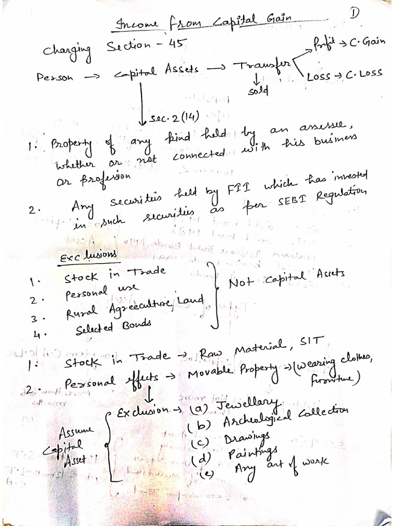 Capital Gain Notes | PDF