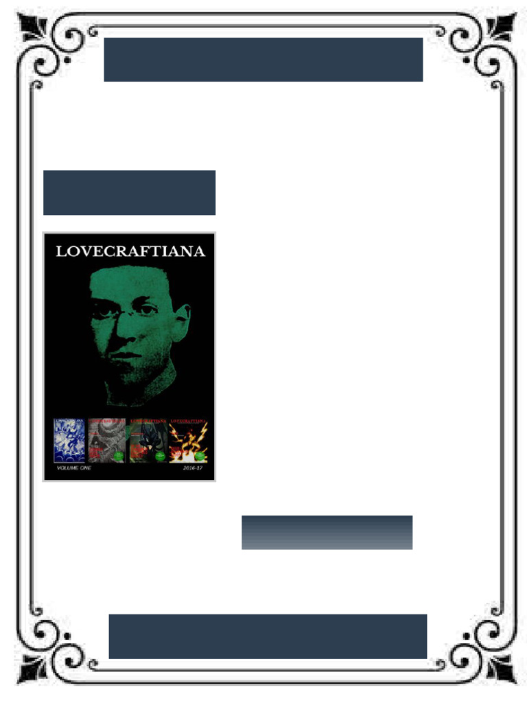 Lovecraftiana The Magazine of Eldritch Horror 2016 17 1st Edition Rogue ...