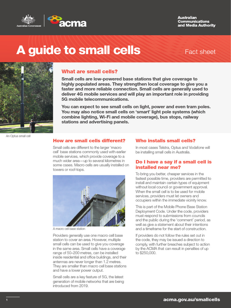 Small Cells_fact Sheet | PDF | Cellular Network | Telecommunications