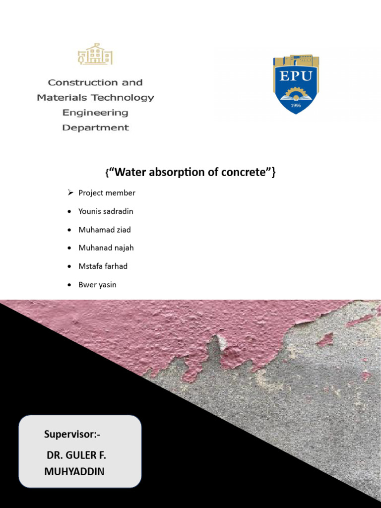 Water Absorption of Concrete | PDF | Concrete | Cement