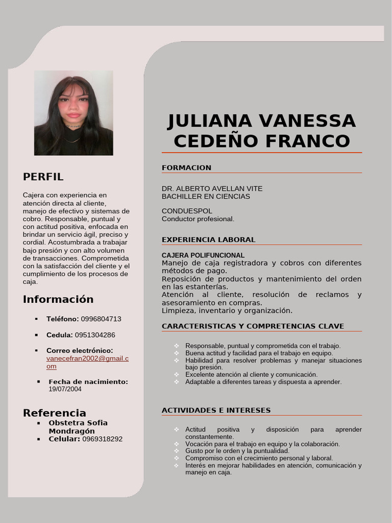 Curriculum Vanessa (3) | PDF | Business