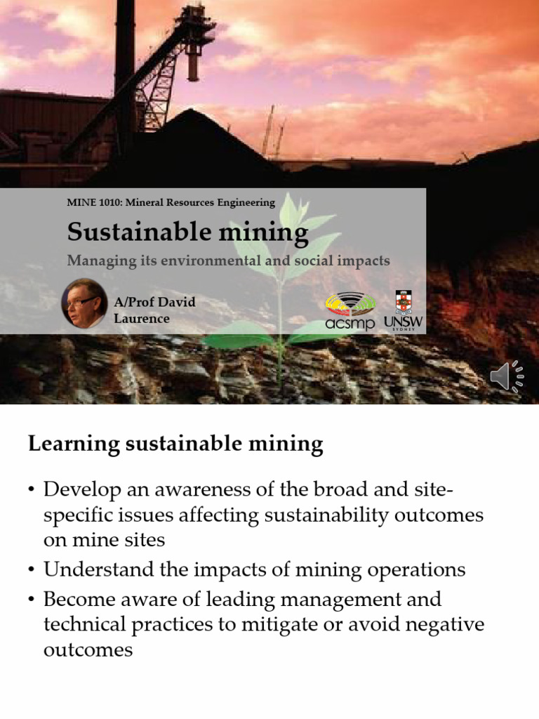 Sustainable Mining Practices Overview | PDF | Mining | Climate Change