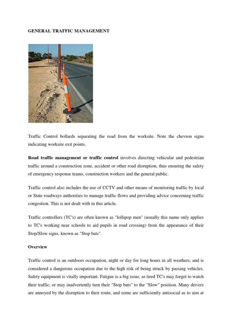 Traffic Management | PDF | Transport Safety | Traffic