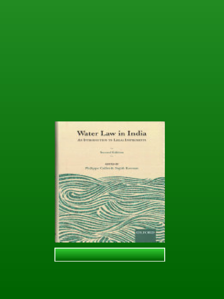 Water Law In India An Introduction To Legal Instruments 2nd Edition ...