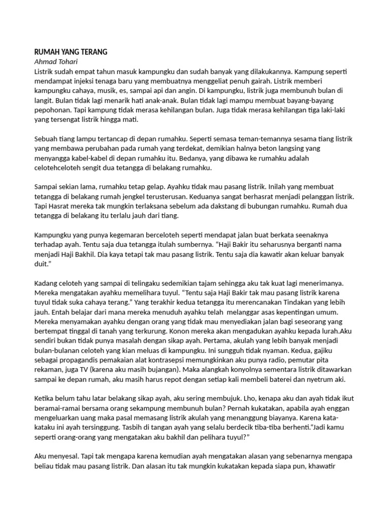 Rumah Yang Teran | PDF