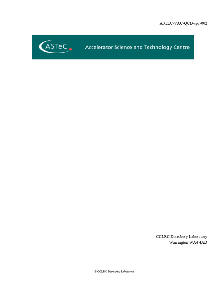 Spc-002-General Specification For UHV | PDF | Materials | Industrial Processes
