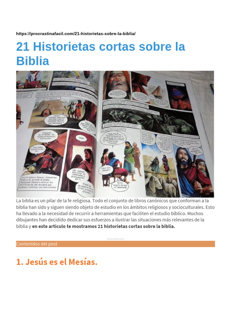 21 Historietas Cortas de la Biblia | PDF | Biblia | Jesús