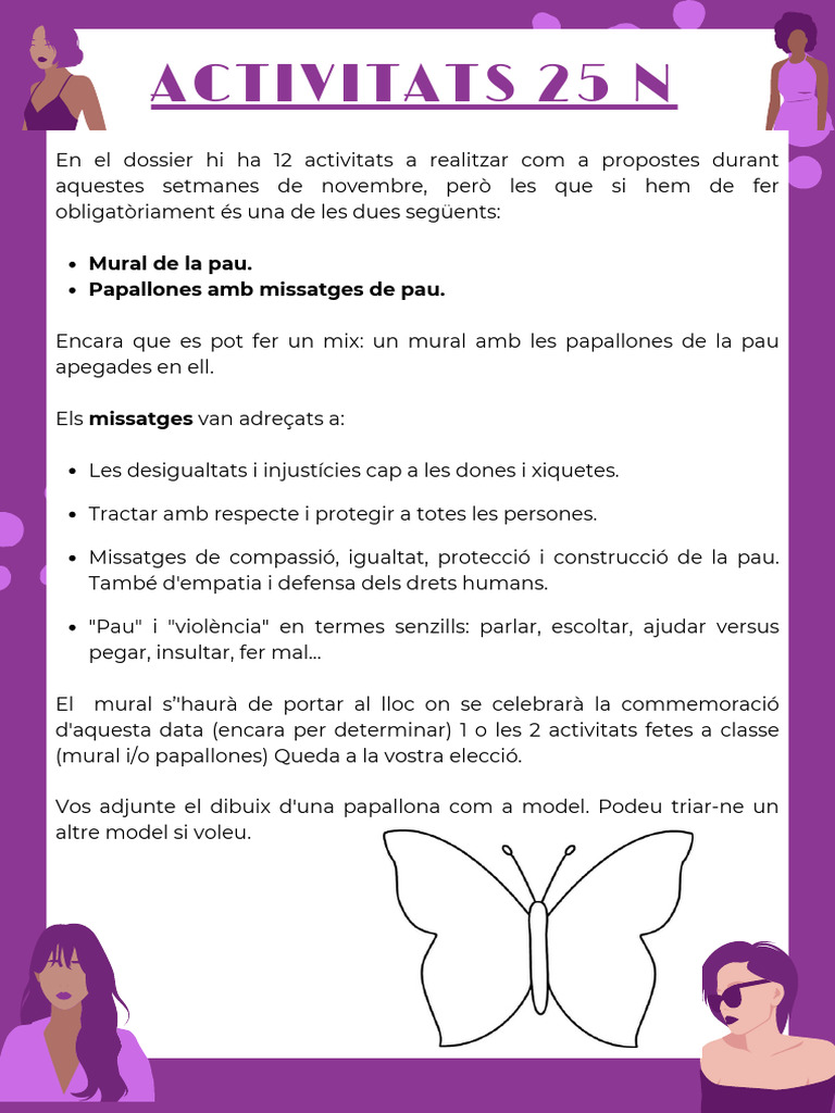 Activitats 25N Infantil, 1r I 2n Cicle | PDF