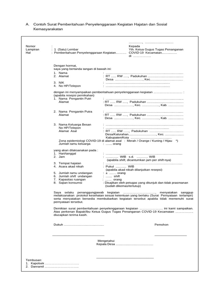 Contoh Format Surat Hajatan | PDF