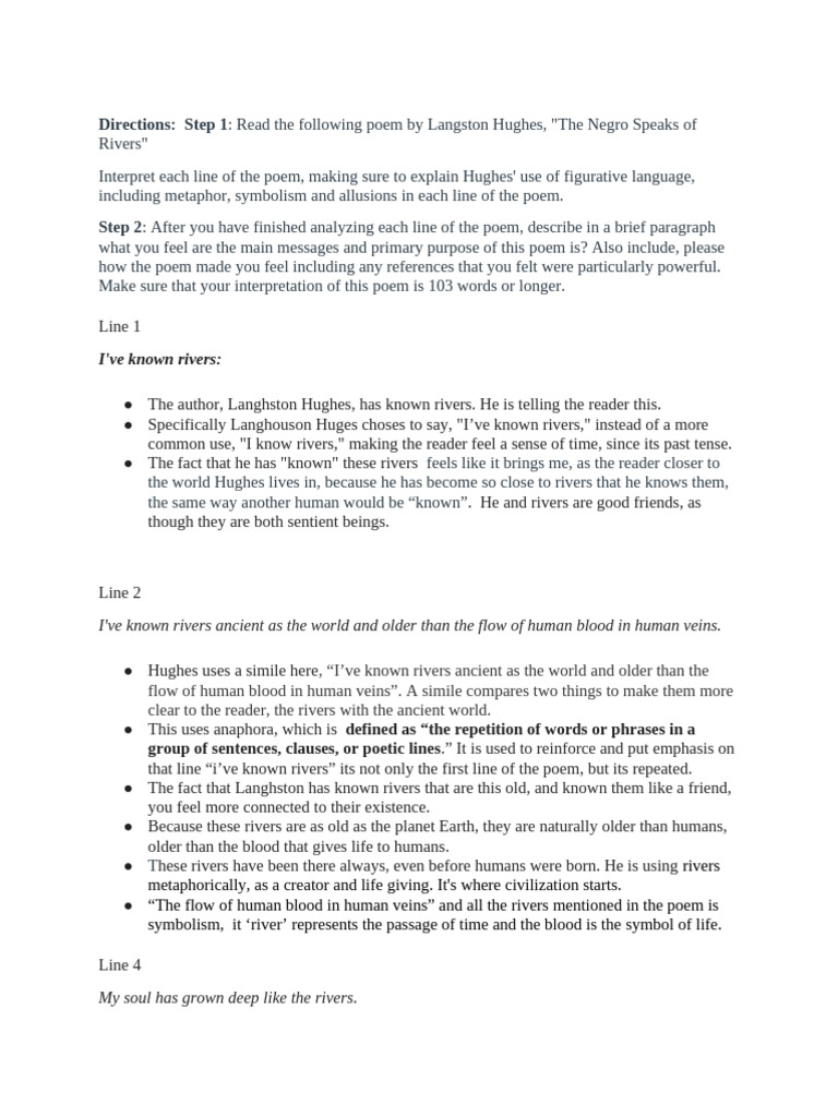 The Negro Speaks of Rivers | PDF | Egyptian Pyramids | Poetry