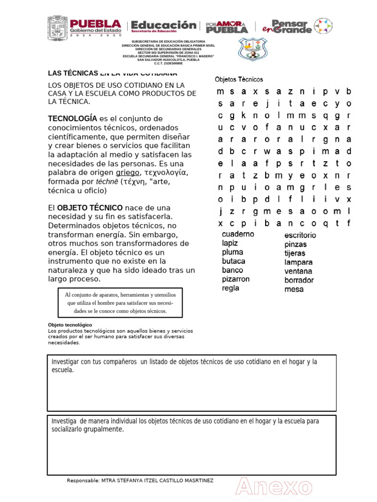 Anexo 3 Sopa de Letras Vida Cotidiana | PDF