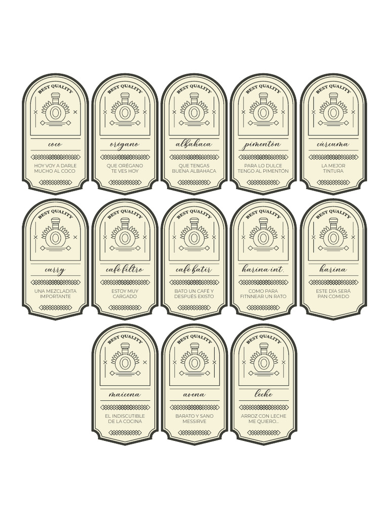 Etiquetas Frascos Depa | PDF