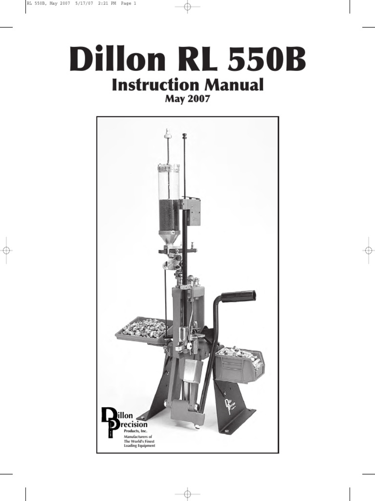 Dillon Rl550b Manual English | PDF | Cartridge (Firearms) | Magazine ...