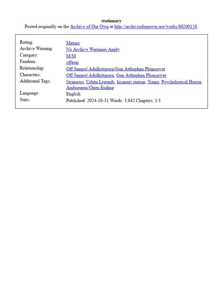 Stationary | PDF