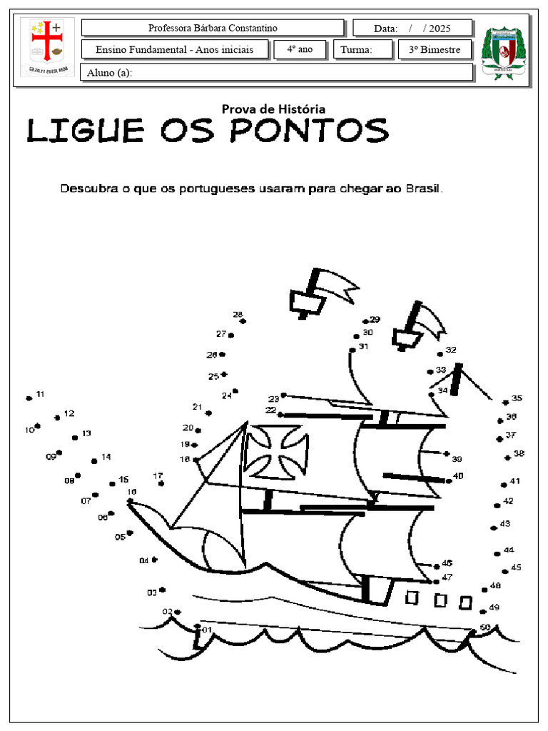 Prova de História 4º Ano - 3º Bimestre | PDF