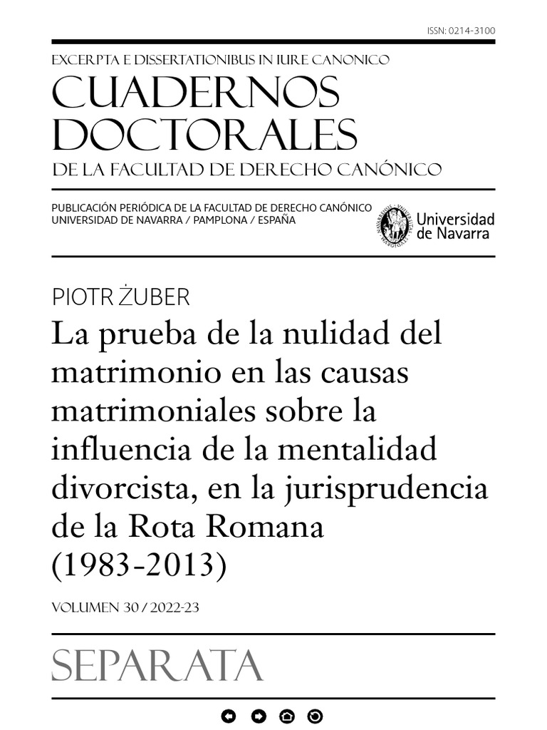 CD Vol.30 (2022-23) Zuber | PDF | Anulación | Divorcio