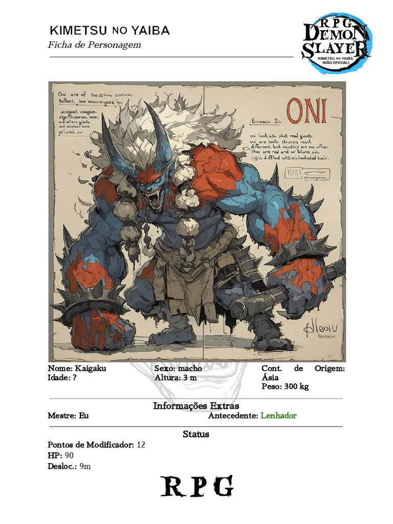 Kaigaku - Oni Médio Tanque (1) | PDF