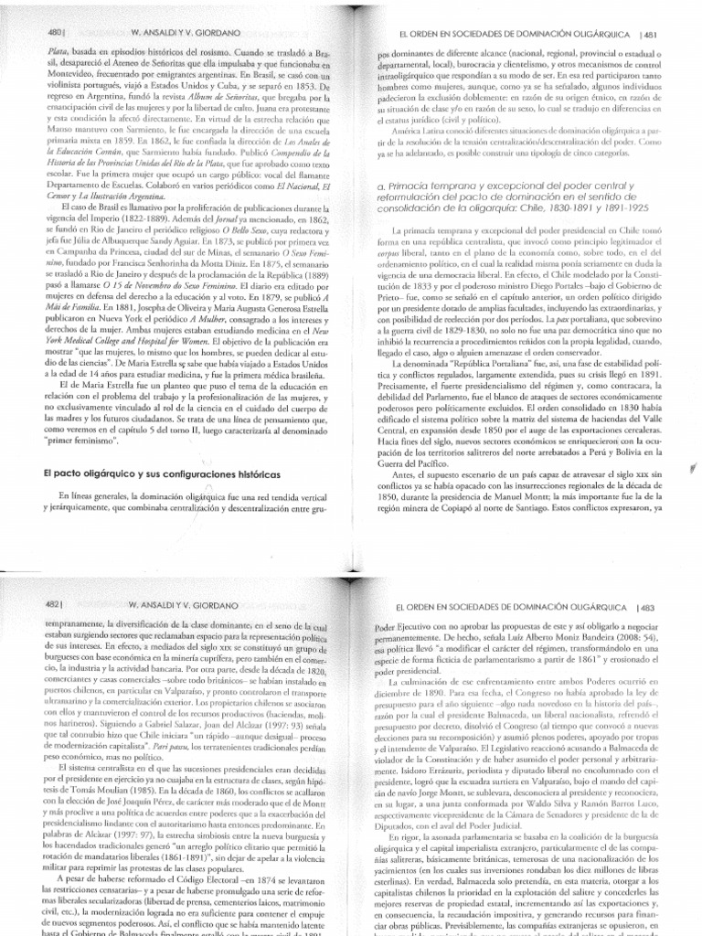Ansaldi GiordanoLaConstruccióndelOrdenTomoCAP4 | PDF