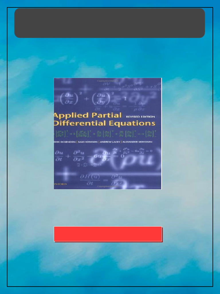 Applied Partial Differential Equations John Ockendon Ready to Read | PDF | Project Gutenberg ...