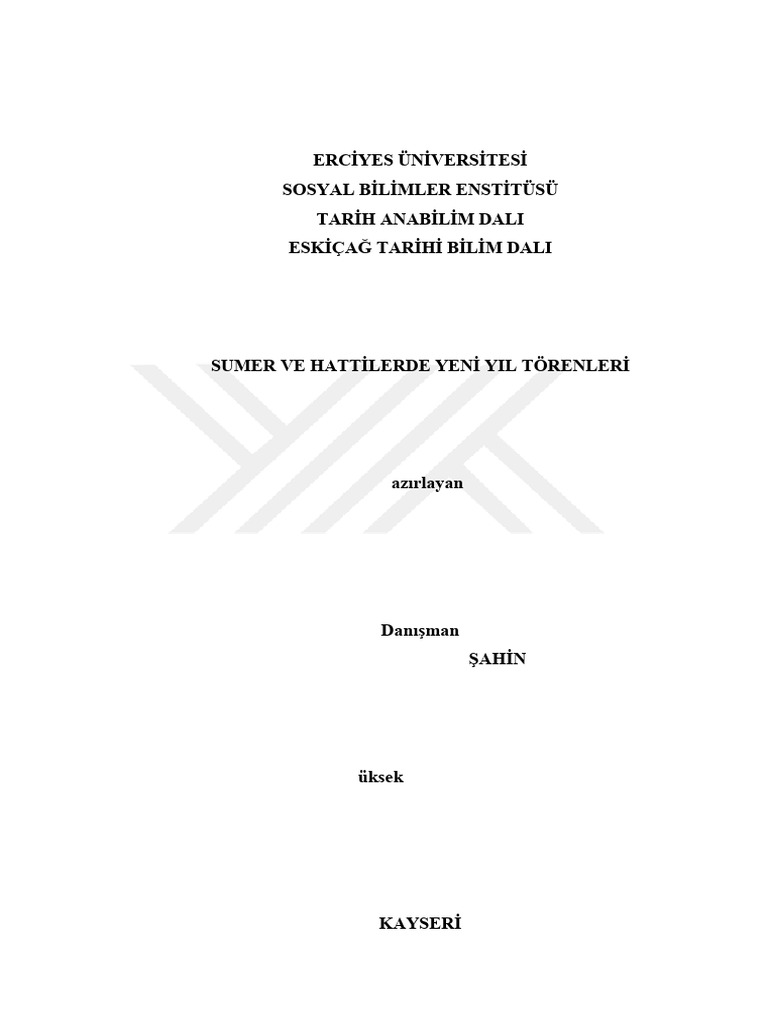 Sümer Ve Hattilerde Yeni Yıl Törenleri Yılbaşı Sema Arslan Aslan | PDF
