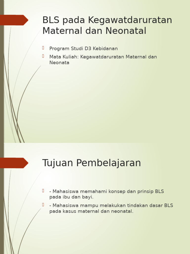 BLS Maternal Neonatal | PDF