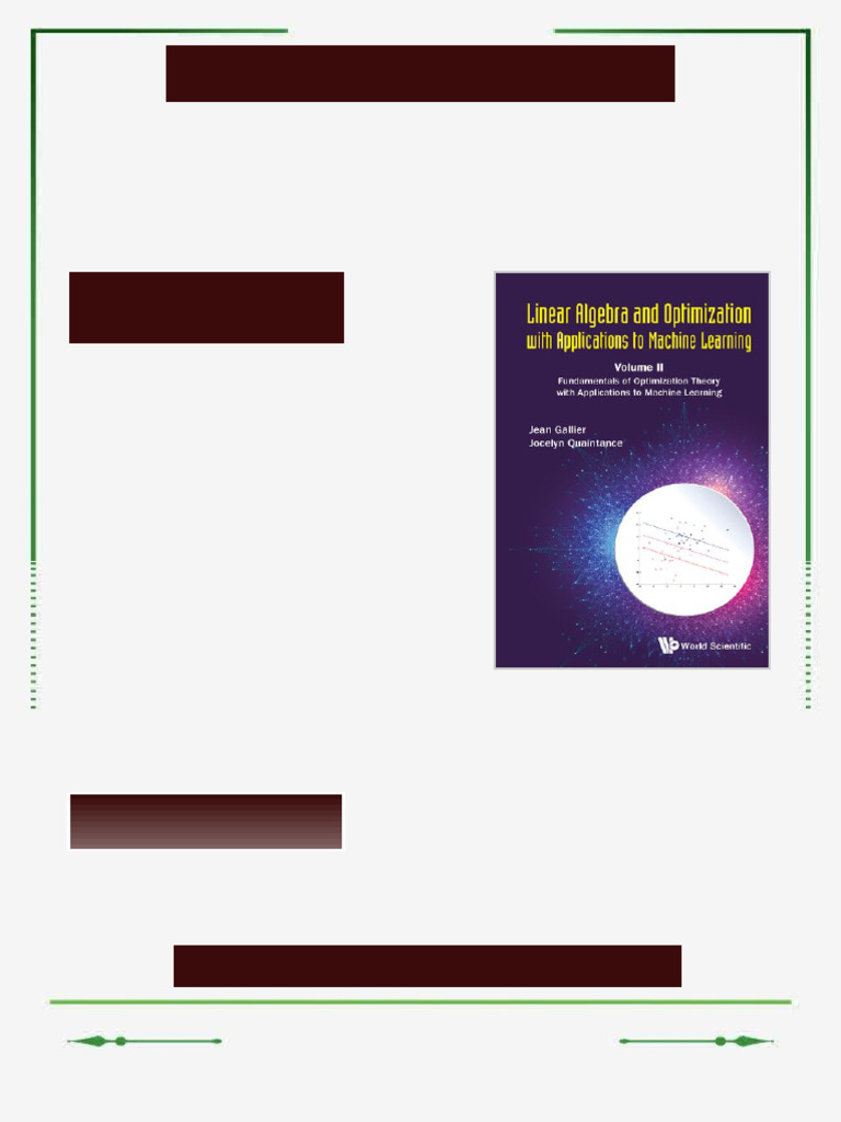 Linear Algebra and Optimization with Applications to Machine Learning ...