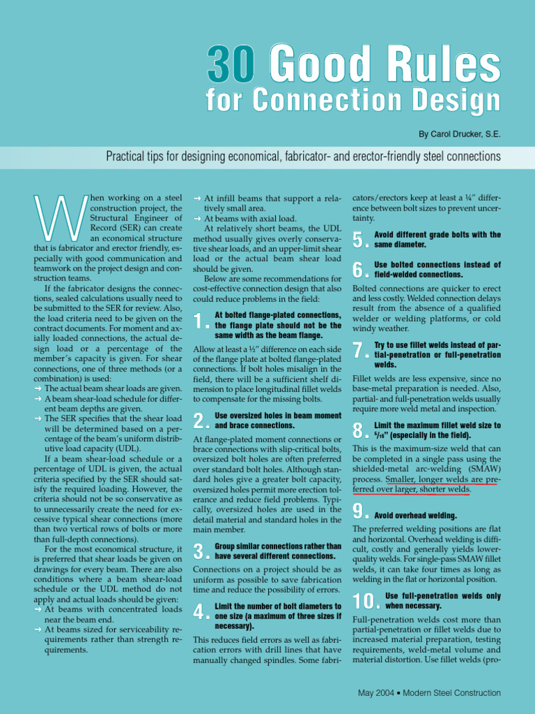 30GoodRules Conn May2004 | PDF | Welding | Construction