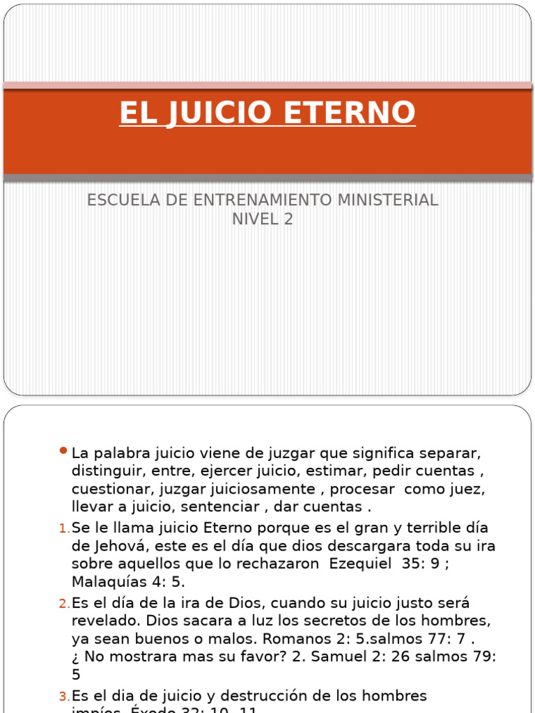 El Juicio Eterno | PDF | Epístola a los romanos | Contenido del Nuevo ...