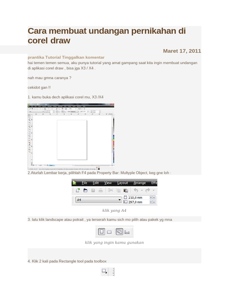 Cara Membuat Undangan Pernikahan di Corel Draw | PDF