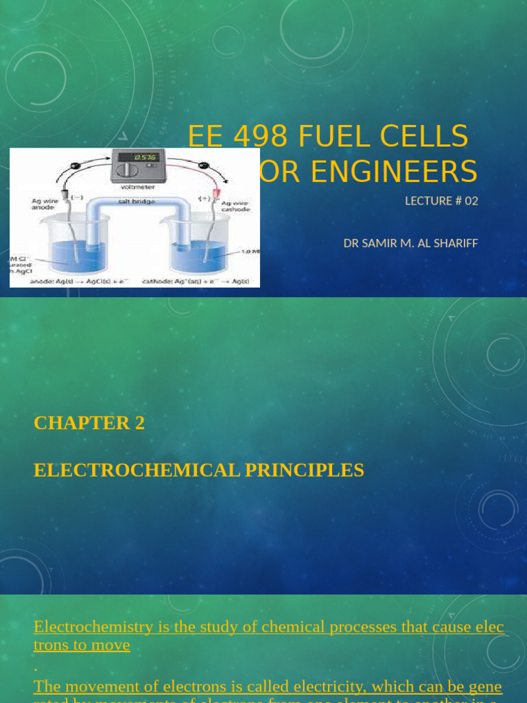 EE 498 Fuel Cells for Engineers Lecture 02 | PDF | Electrochemistry ...