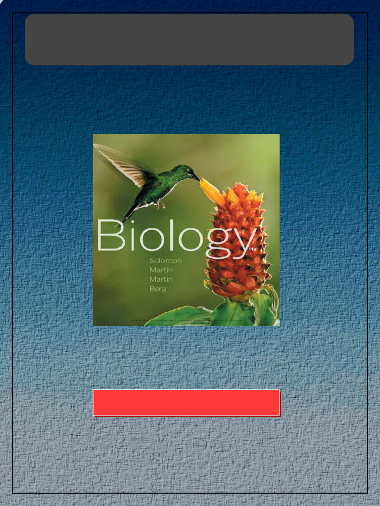 Biology 11th Edition Eldra P. Solomon all chapters available | PDF ...